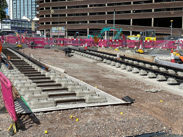 First phase of Metro trackwork completed on Moor Street Queensway